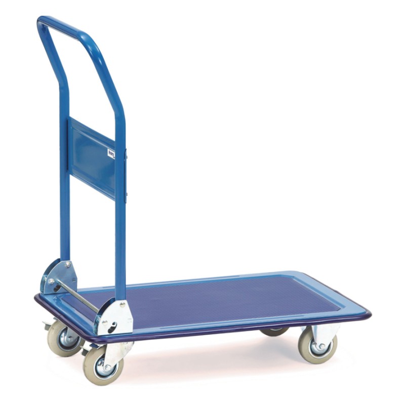 Fetra Magazijnwagen Laadvlak 750 x 480 mm - 150kg - Klapbare duwbeugel